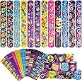 Amazon.com: 144 Pcs 80s 90s Party Favors Slap Bracelets 80s Wristbands ...