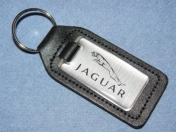 JAGUAR Keyring - Genuine English Leather Keyring Keyfob: Amazon.co.uk ...