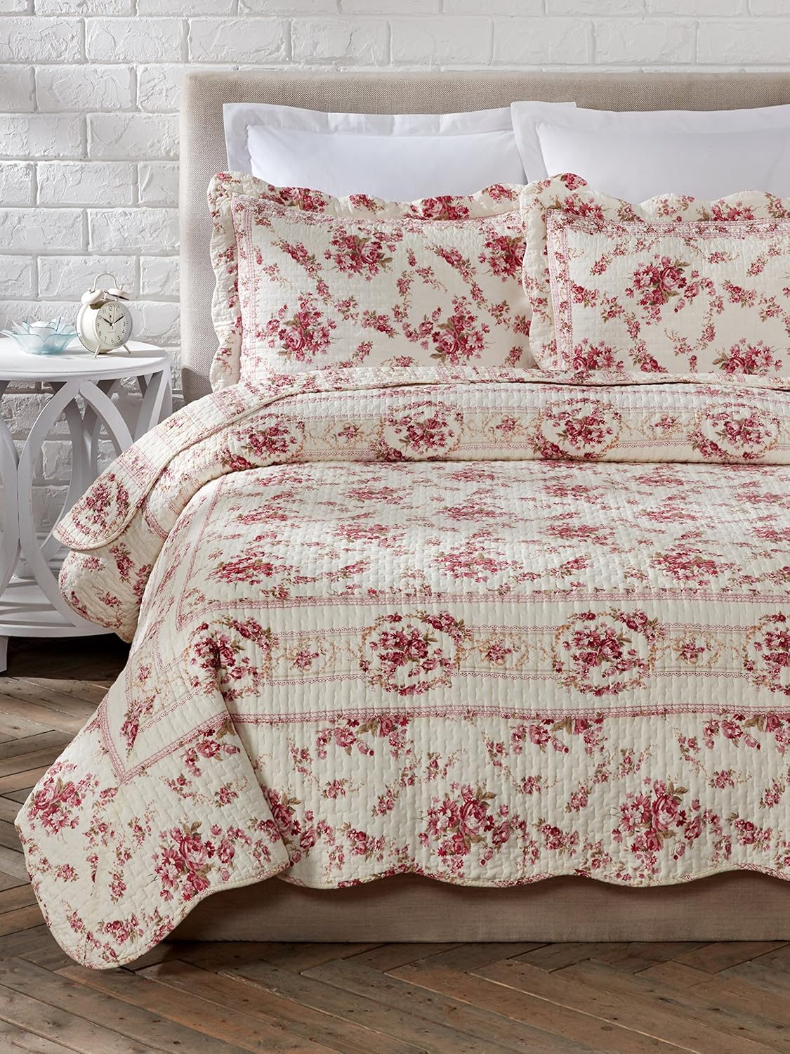 Amazon.com: Cozy Line Home Fashions Size 3 Piece Shabby Chic Vintage ...