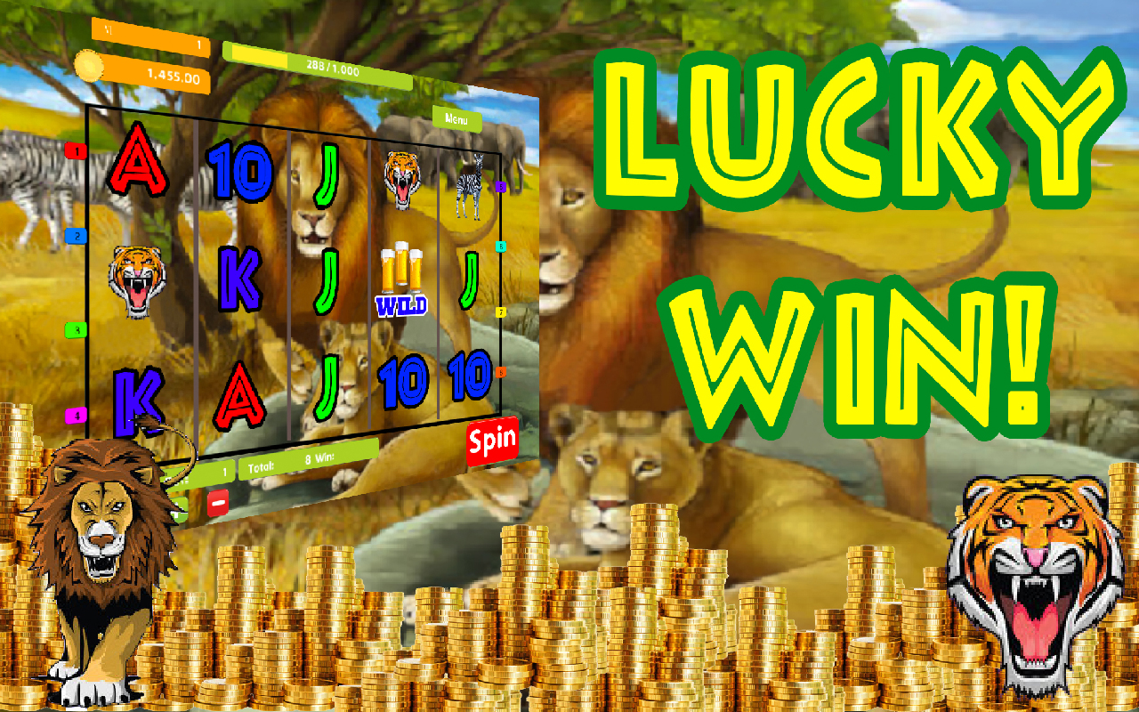 Lion King of Animal Kingdom Cheetah Africa Treasure Lucky Jackpot ...