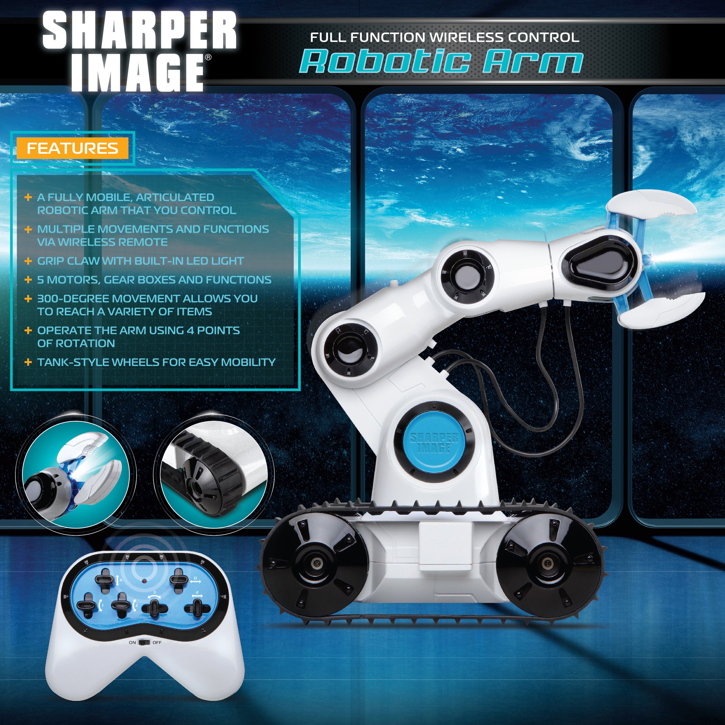 Mua SHARPER IMAGE Wireless Control Robotic Arm Toy with Spotlight ...