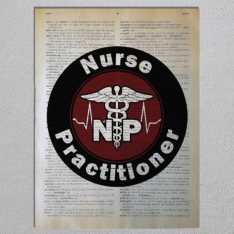 Amazon.com: Nurse Practitioner NP Dictionary Page Art Print: Handmade