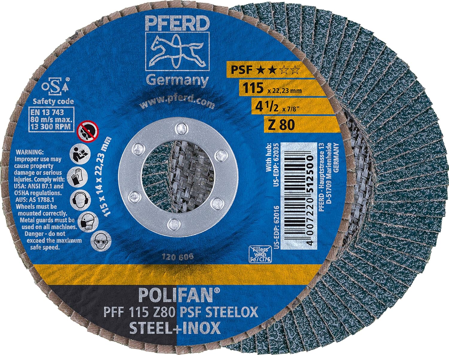 Pferd Polifan 67668115 PFF 115 Z 80 PSF Polishing Disc – BigaMart
