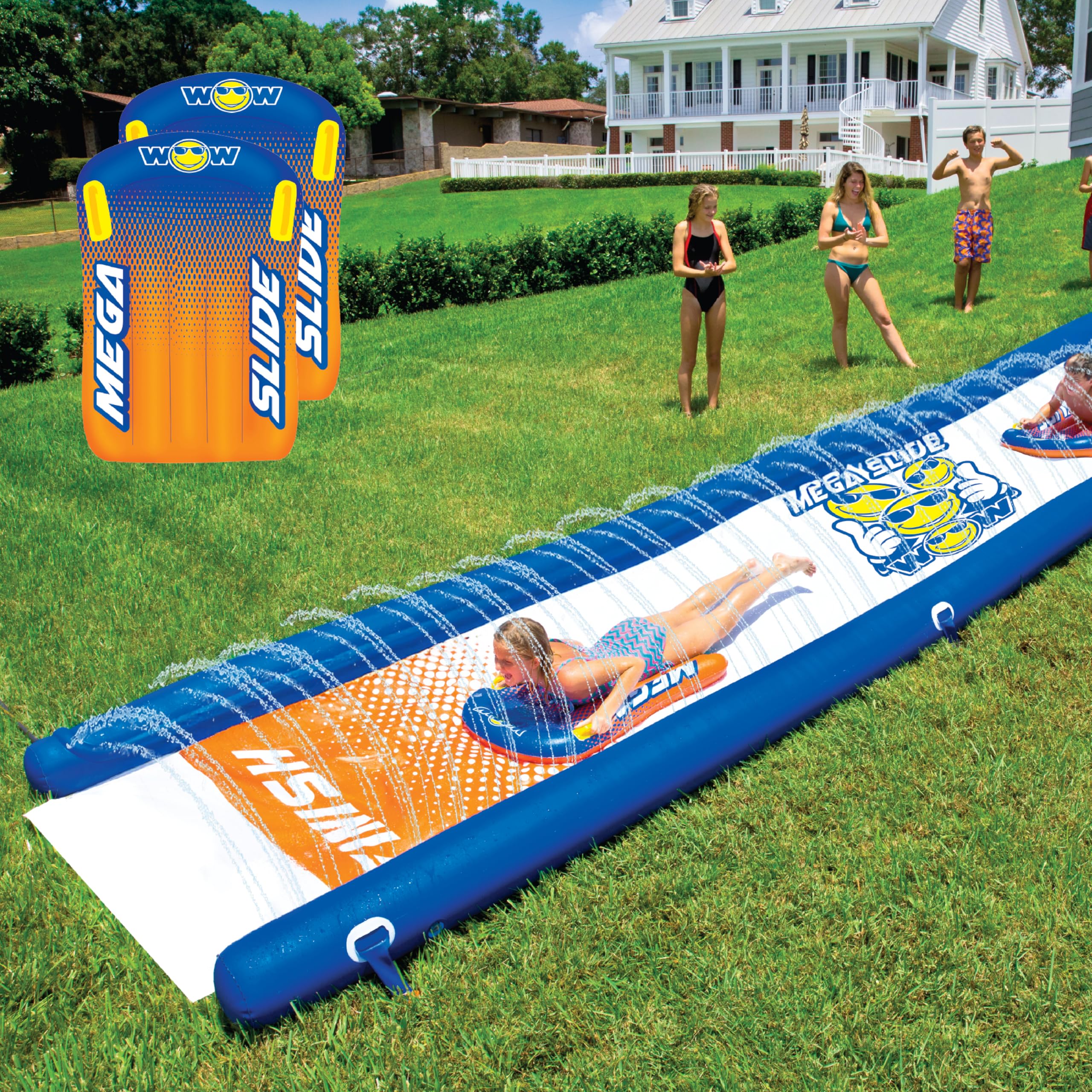 Wow Sports Mega Water Slide Giant Backyard Slide with Sprinkler, Slip ...