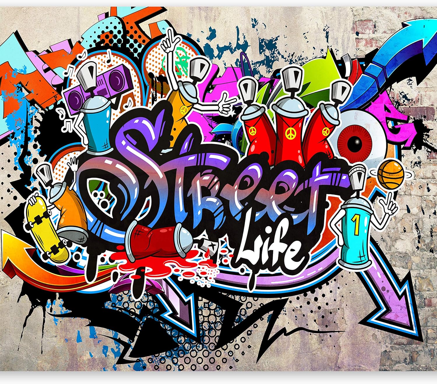 murando Carta da parati 150x105 cm Fotomurali in TNT Murale alla moda ...