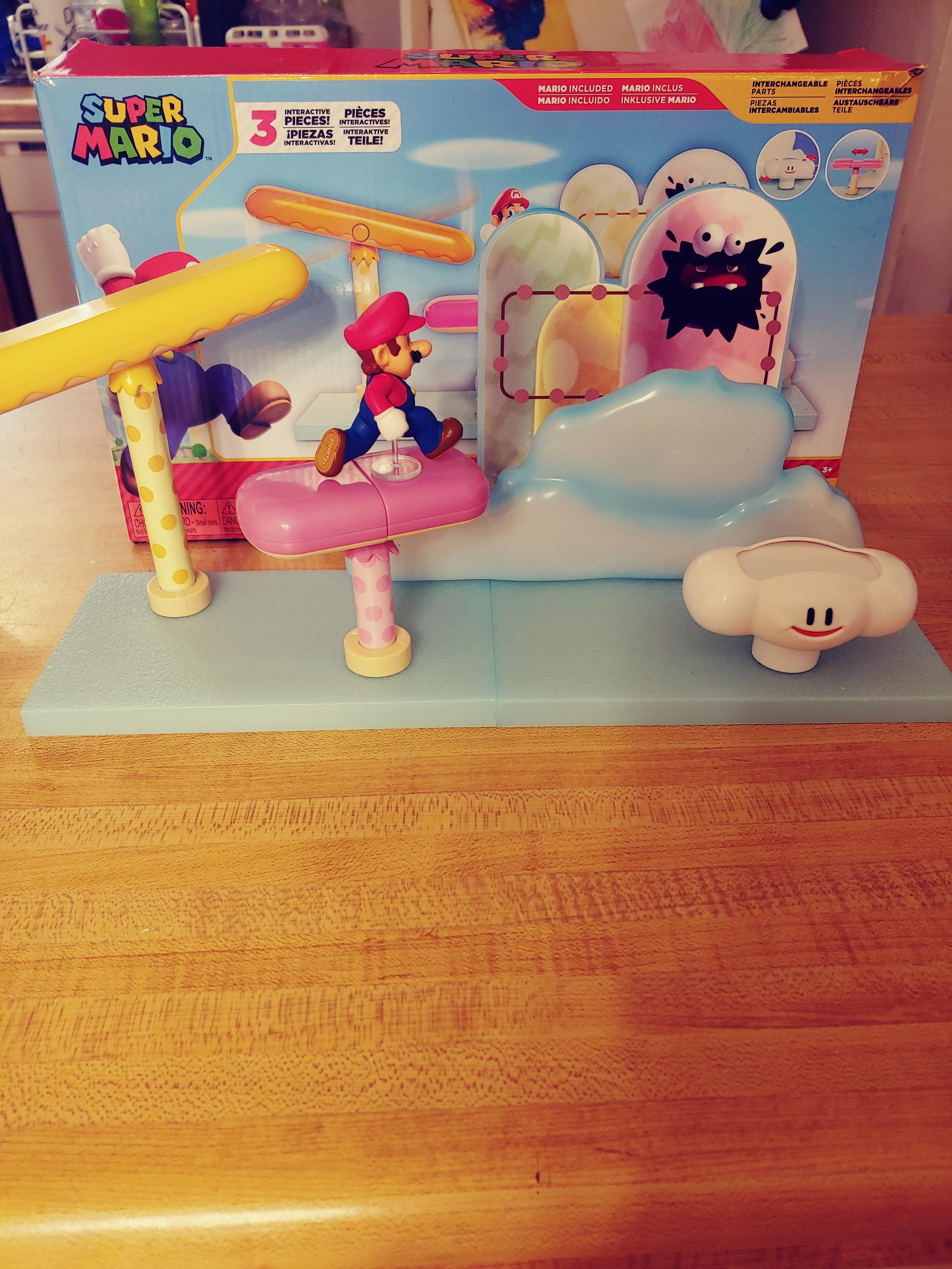 $4/mo - Finance SUPER MARIO Cloud World Diorama Set with 2.5" Running ...