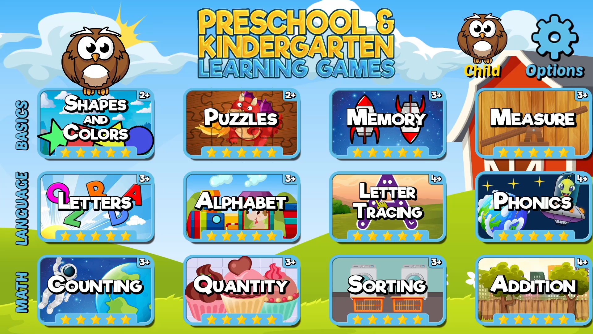 Preschool and Kindergarten Learning Games - App on Amazon Appstore