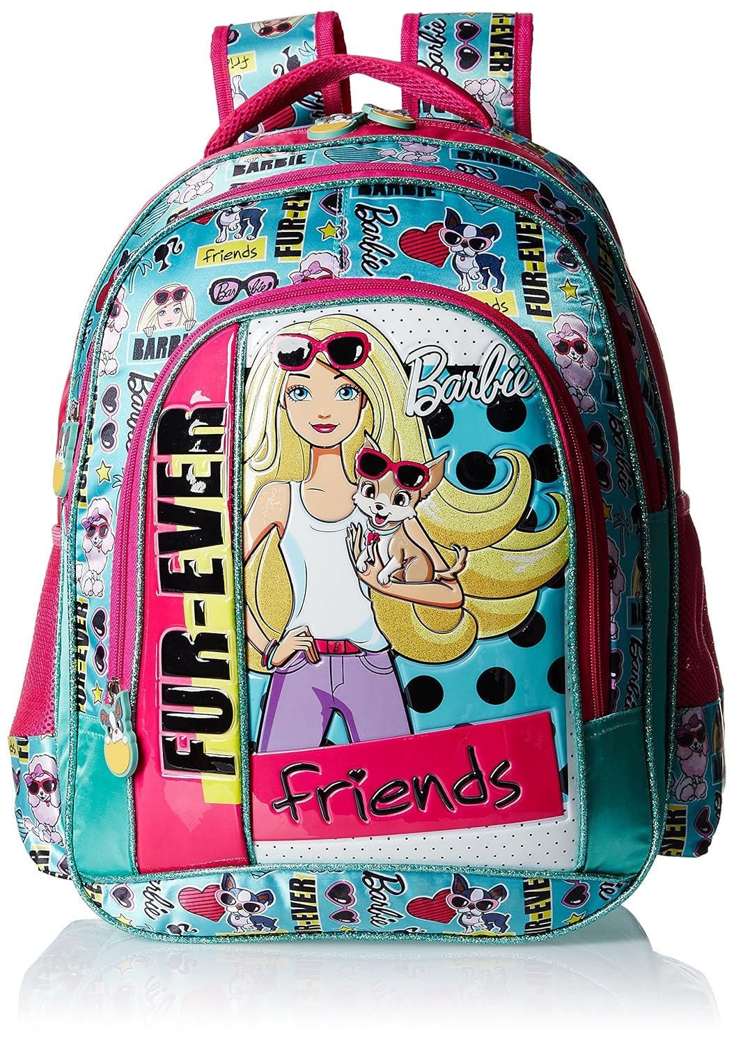 Barbie Polyester 18 inch Turquoise Children's Backpack (Age Group :8-12 ...