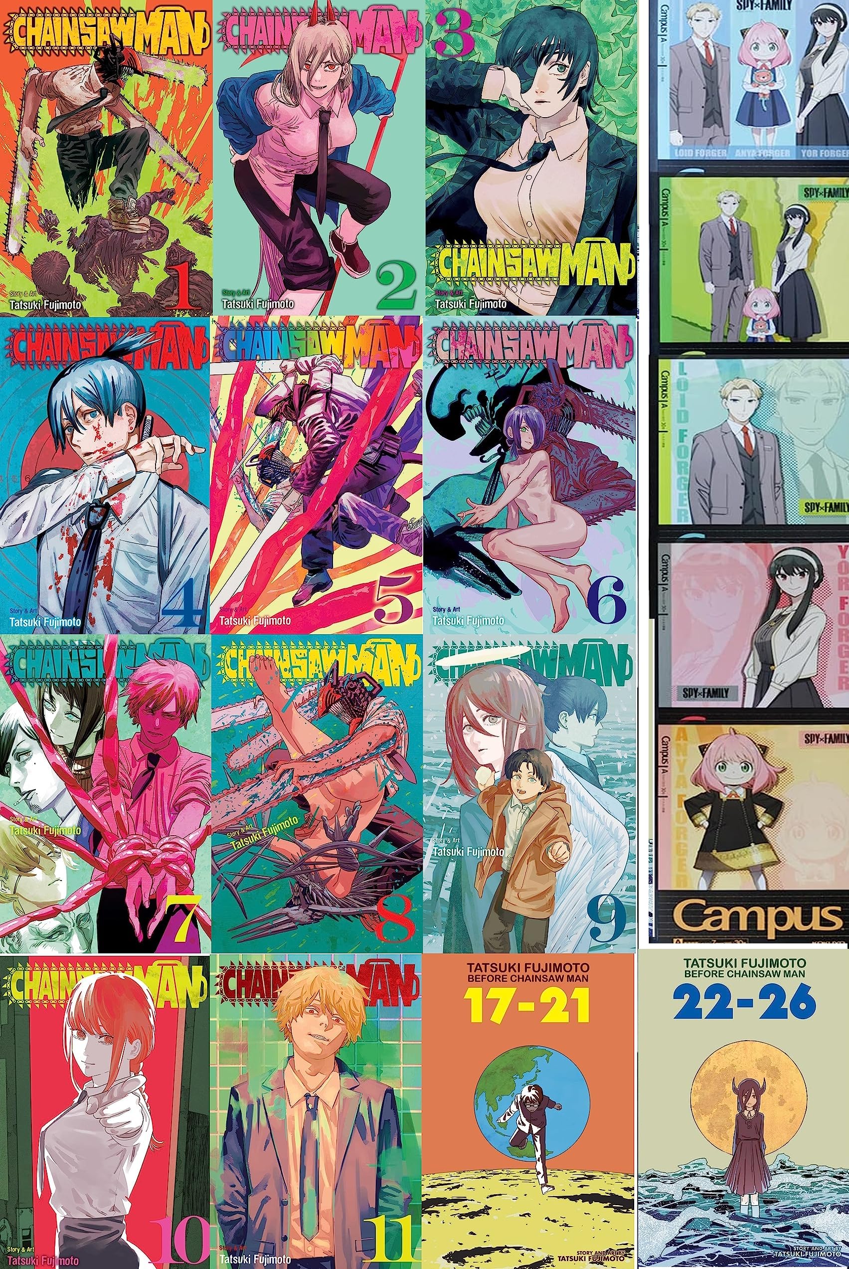 Mua Chainsaw Man Collection 13 book set volumes 1-11 and Tatsuki ...