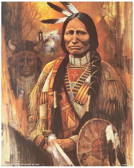5 Native American Indian Art Prints Chief Western Decor Poster: Amazon ...