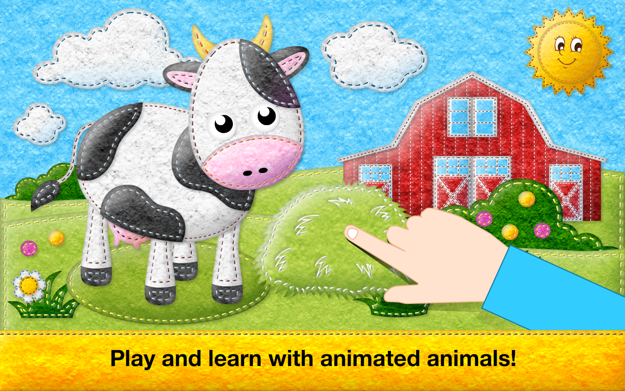 Amazon.com: Toddler Animals: My First Felt Farm: Educational Games ...