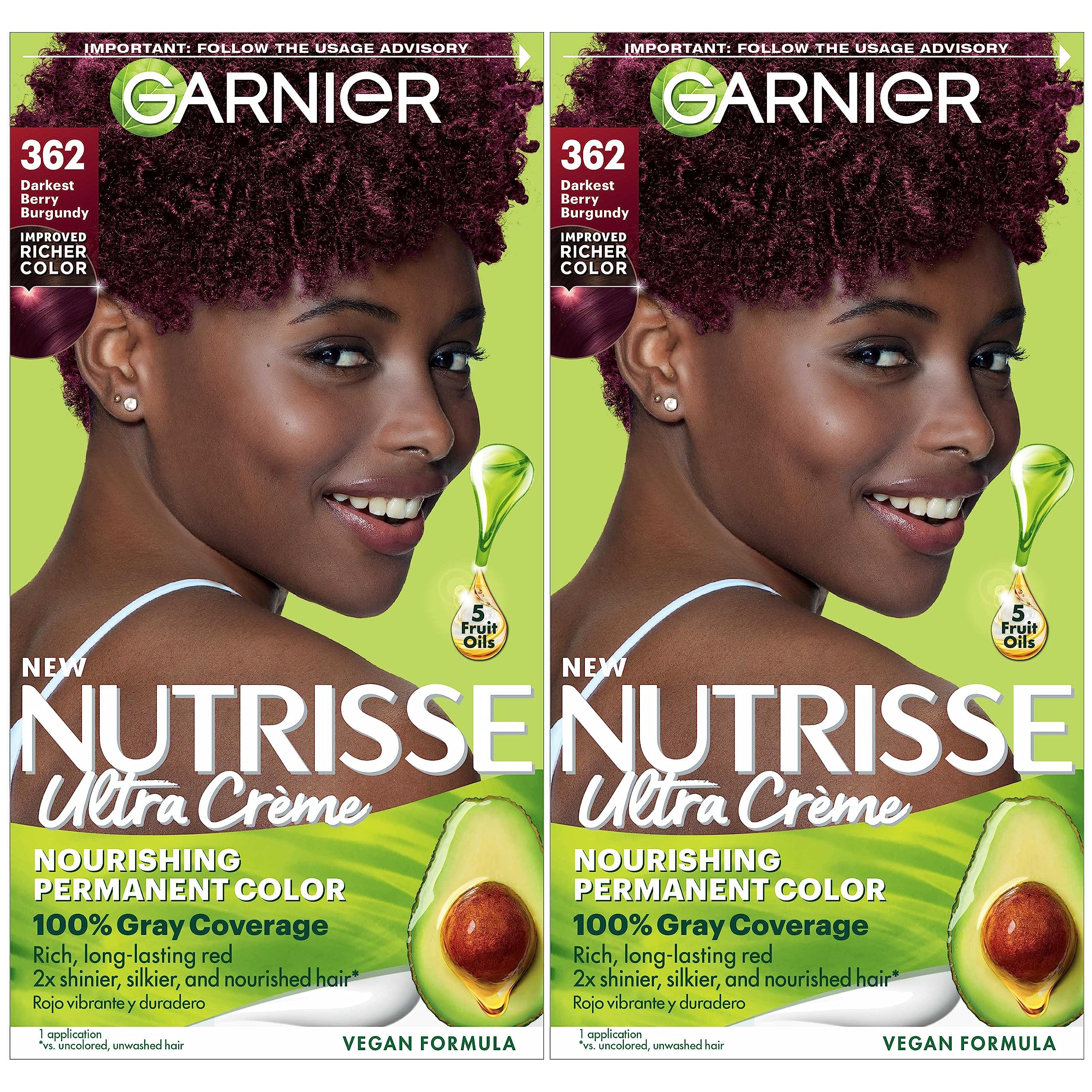 Mua Garnier Hair Color Nutrisse Nourishing Creme, 362 Darkest Berry ...