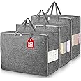 Amazon.com: 3Pack 105L Extra Large Storage Bags, Folding Comforter Blanket Storage Bags Closet ...
