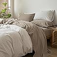Amazon.com: MooMee Bedding Sheet Set 100% Washed Cotton Linen Like ...