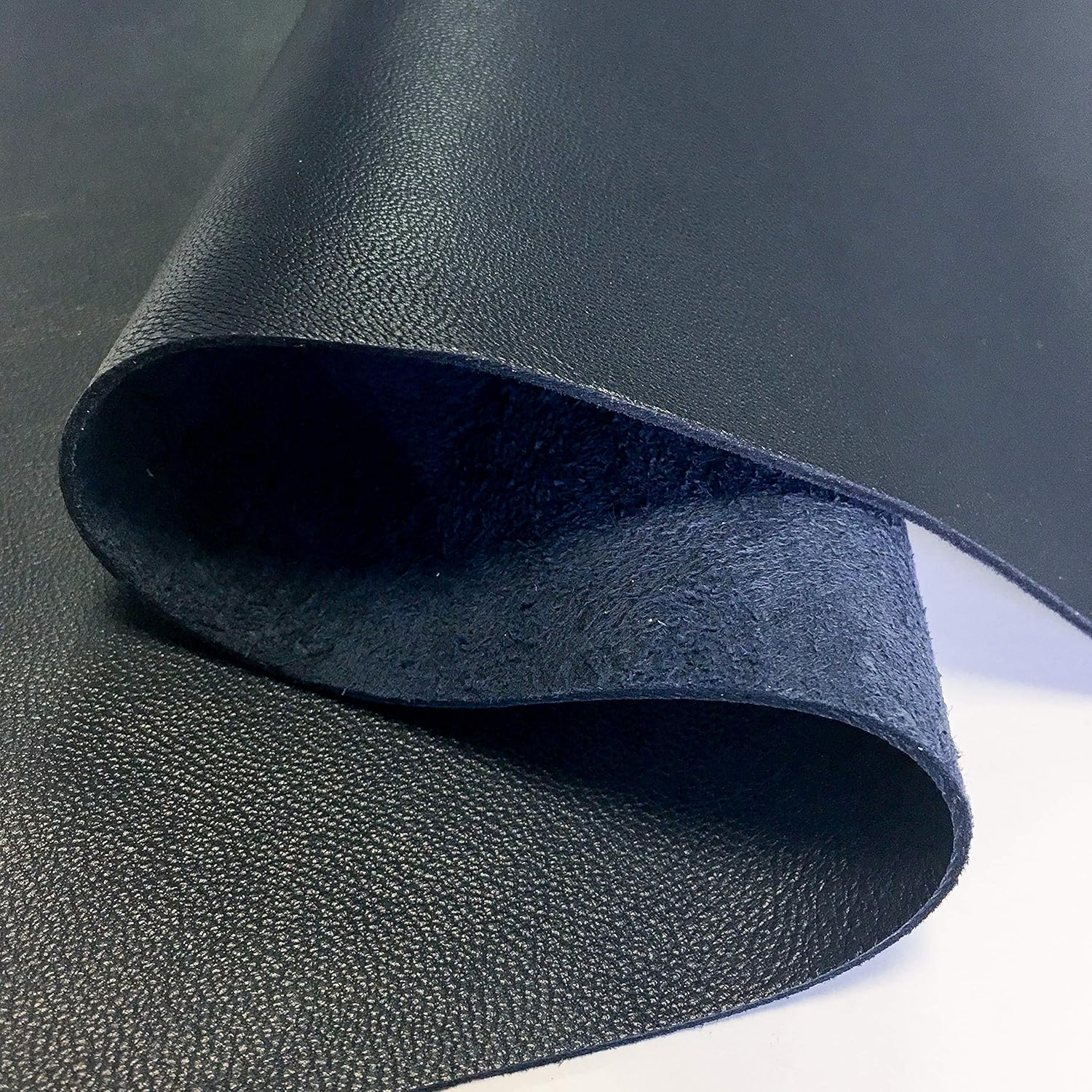 Amazon.com: Real Dark Blue Leather Fabric: Natural Leather Sheets for ...