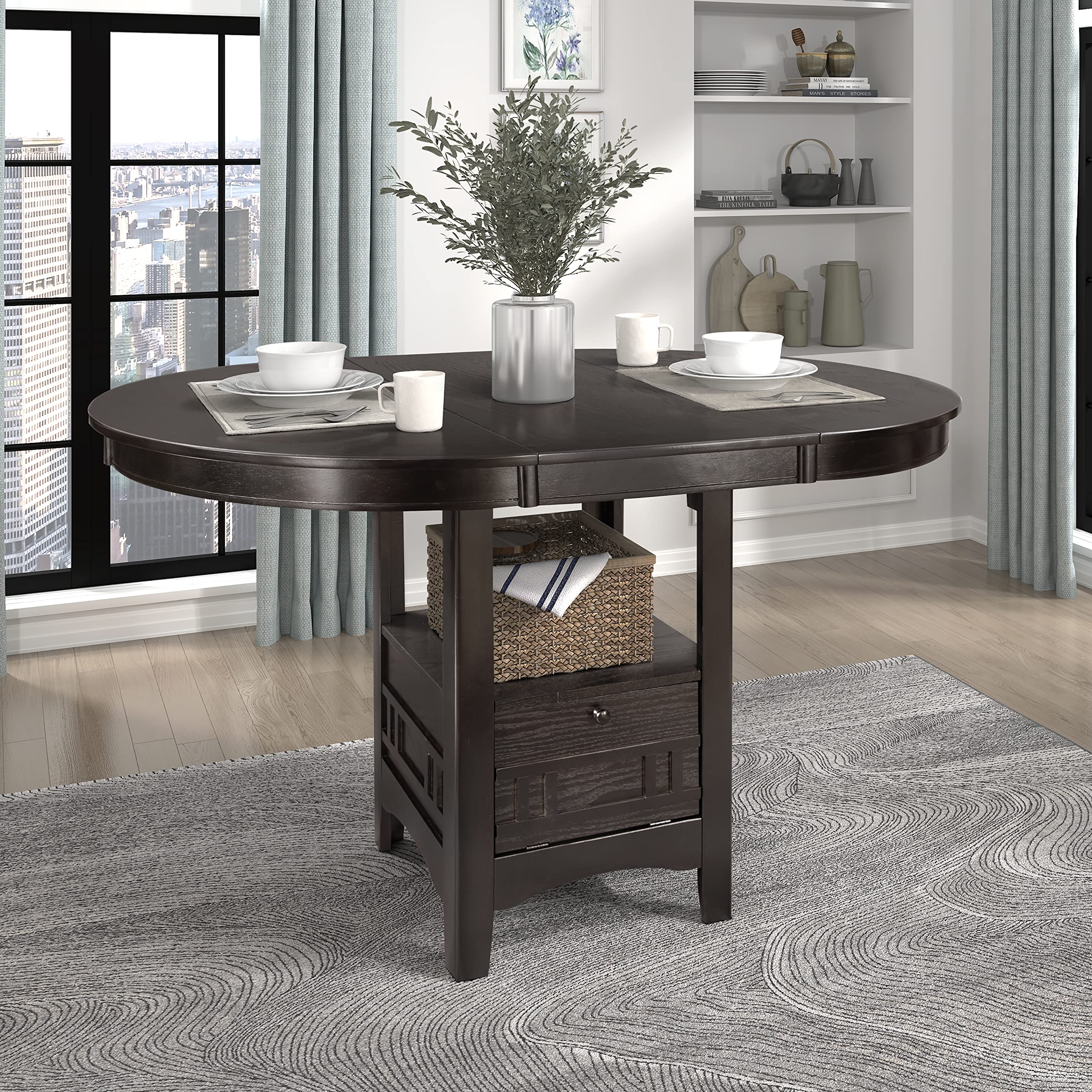 Lexicon Dante Counter Height Dining Table, Dark Cherry for sale ...