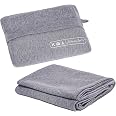 Amazon.com: Grey Compact Travel Blanket, Airplane Blanket, Road Trip ...