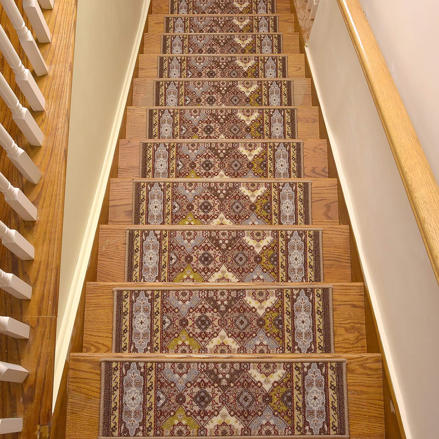 Stair Treads Skid Slip Resistant Backing Indoor Carpet Stair Treads ...