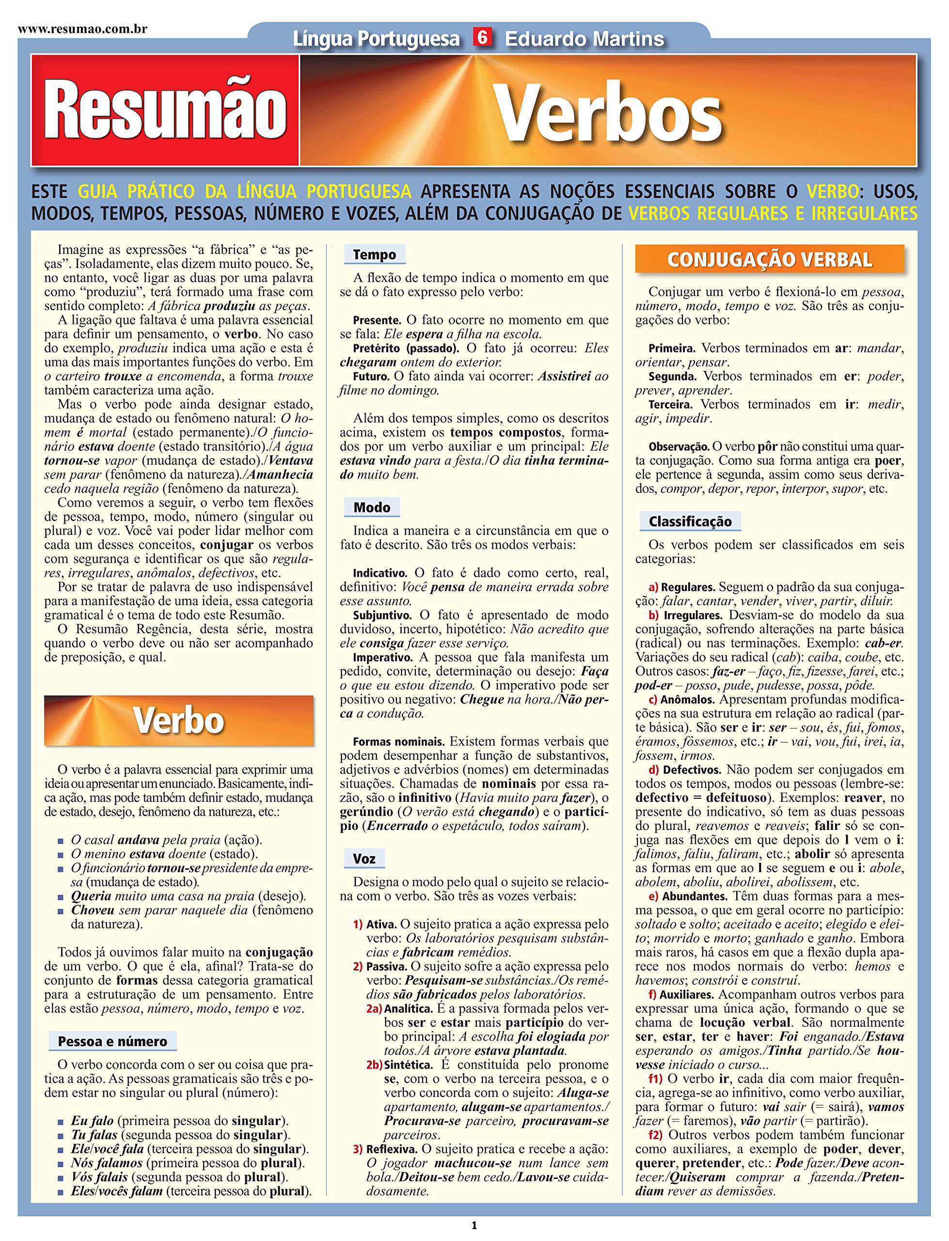 Verbos PDF Eduardo Martins