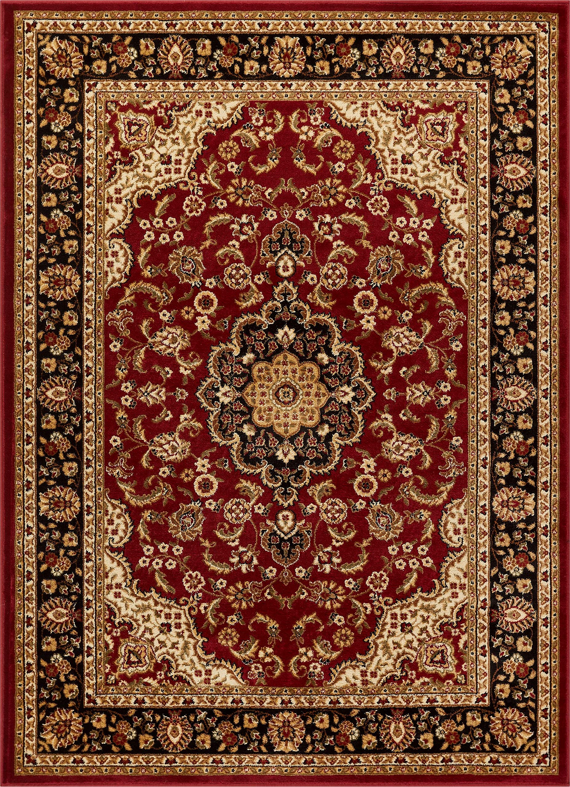 Well Woven Barclay Collection Medallion Kashan Red 8x10 Area Rug - for ...
