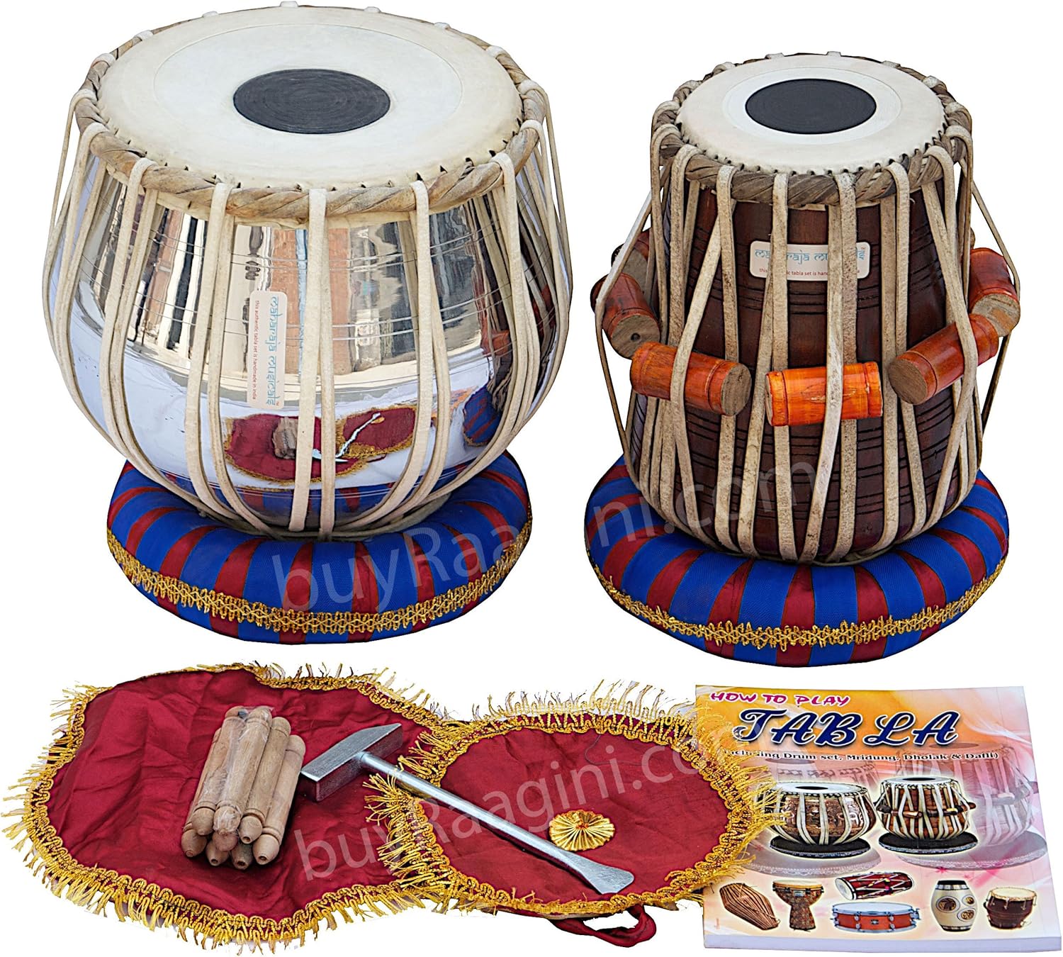 Finest Dayan with Padded Bag PDI-69 Hammer Tabla Set Tabla Drums Tablas ...