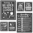 Amazon.com: Hadley Designs Motivational Reading Posters For Classroom ...