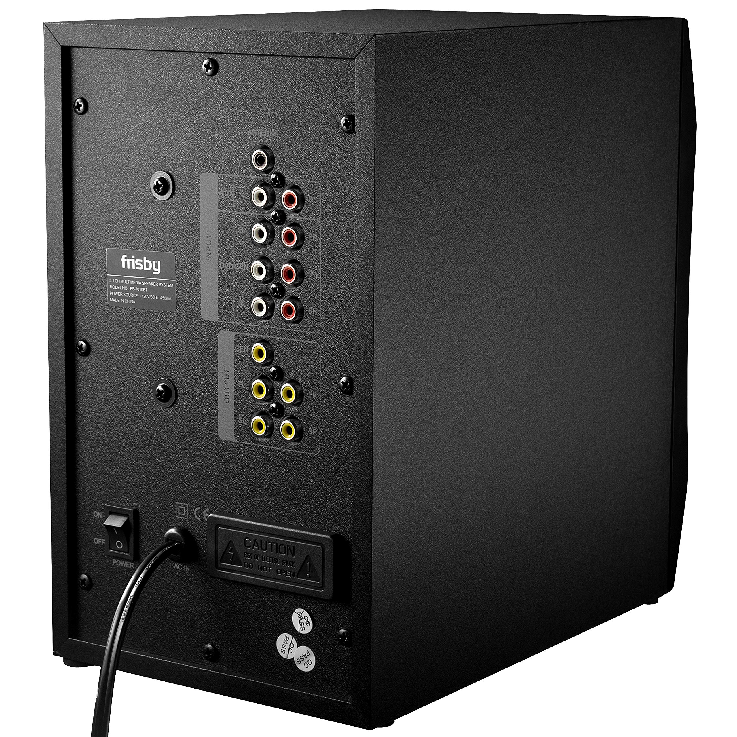 Frisby 5.1 Surround Sound Home Theater System with Subwoofer, Bluetooth Wireless Streaming from ...