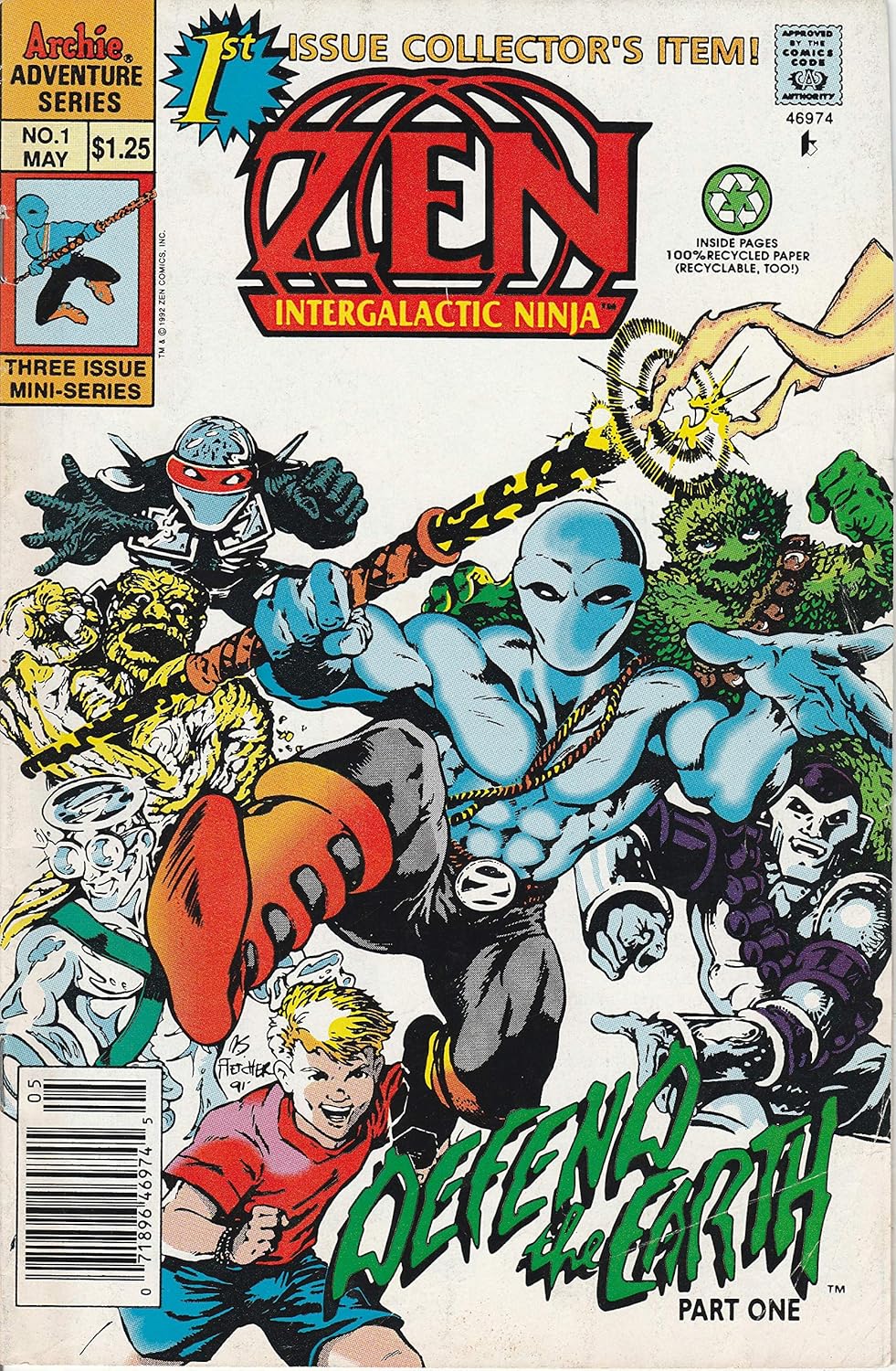 Zen The Intergalactic Ninja #1 (of 3) 1992 Archie Comics Newstand ...