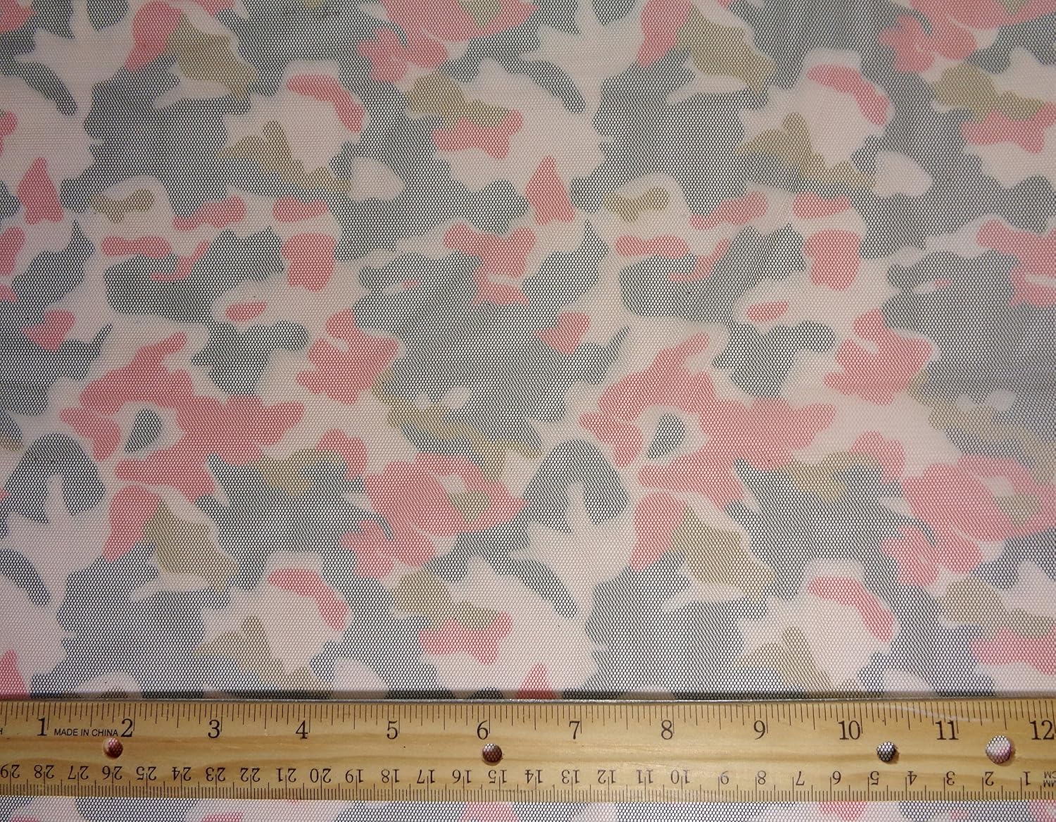 Amazon.com: Camo Camouflage Mesh Coral Couture Sheer Fabric, 54" Wide ...