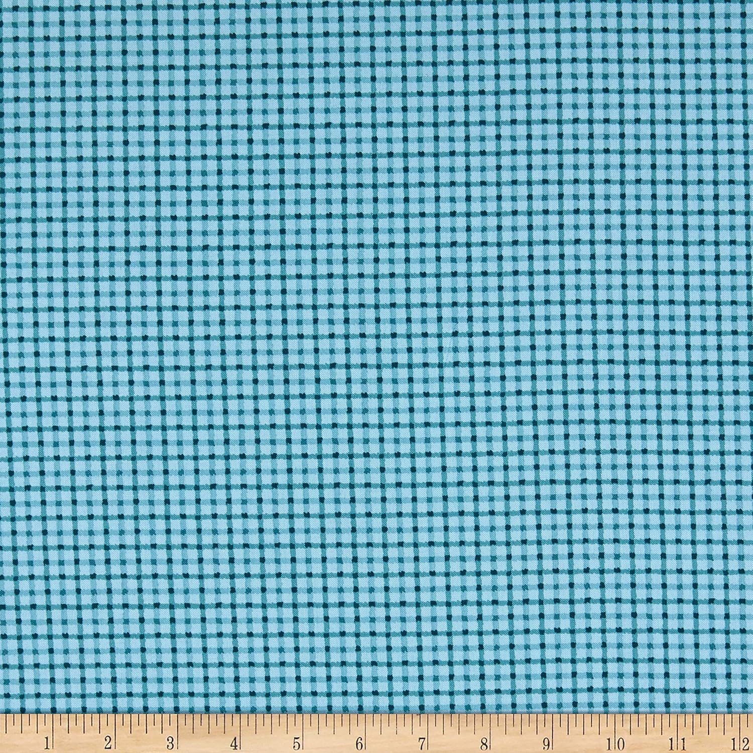 Zelie Ann Plaid Teal Quilt Fabric By The Yard: Amazon.ae