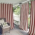 Amazon.com: Elrene Home Fashions Highland Stripe Indoor and Outdoor Tab ...
