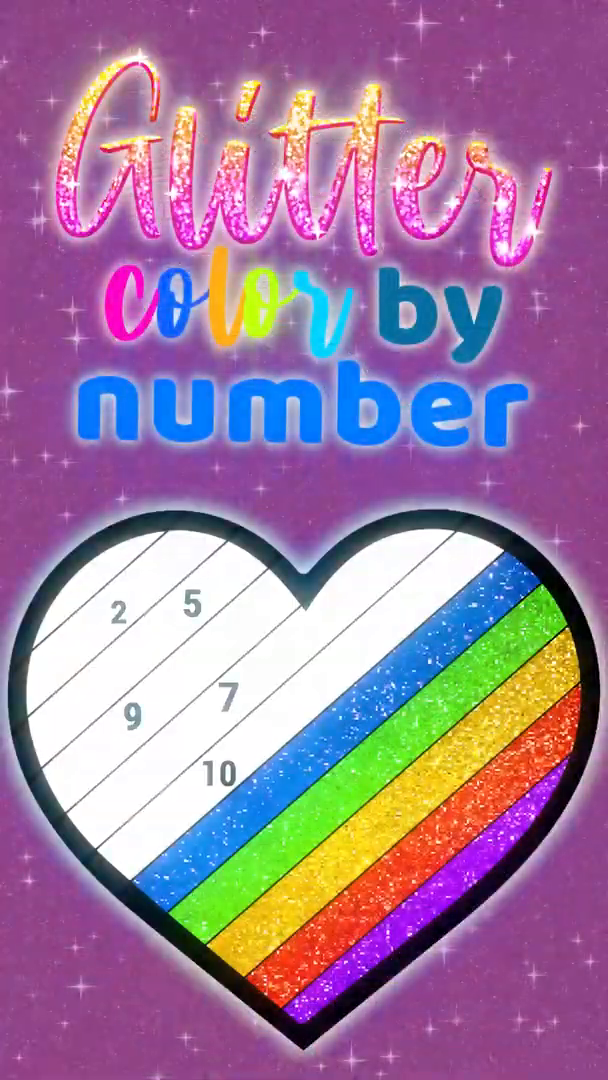 Glitter Color by Number - Grownups Coloring Book Pages - App on Amazon ...
