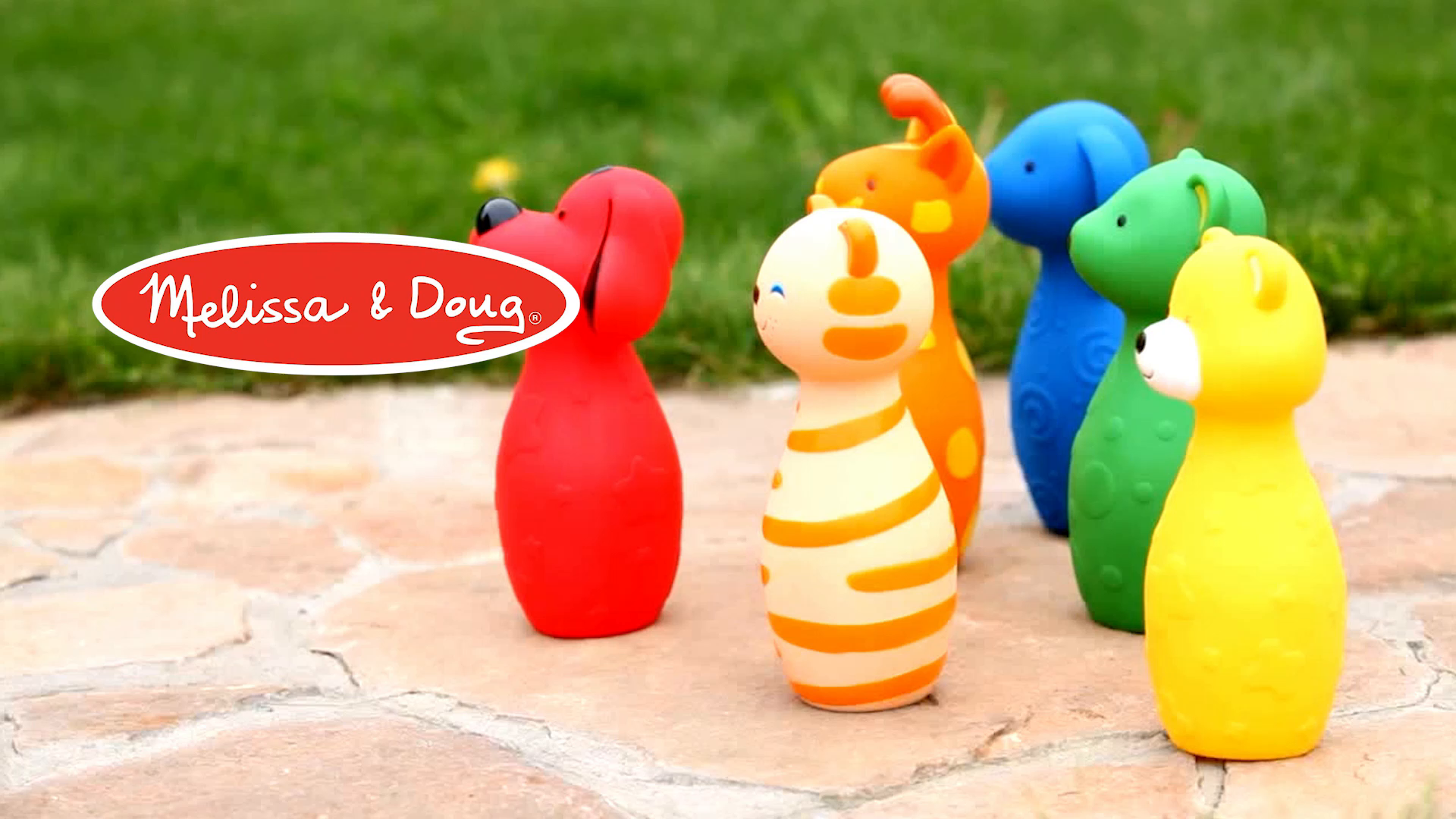 Melissa & Doug K's Kids Bowling Friends Play Set and Game With 6 Pins ...