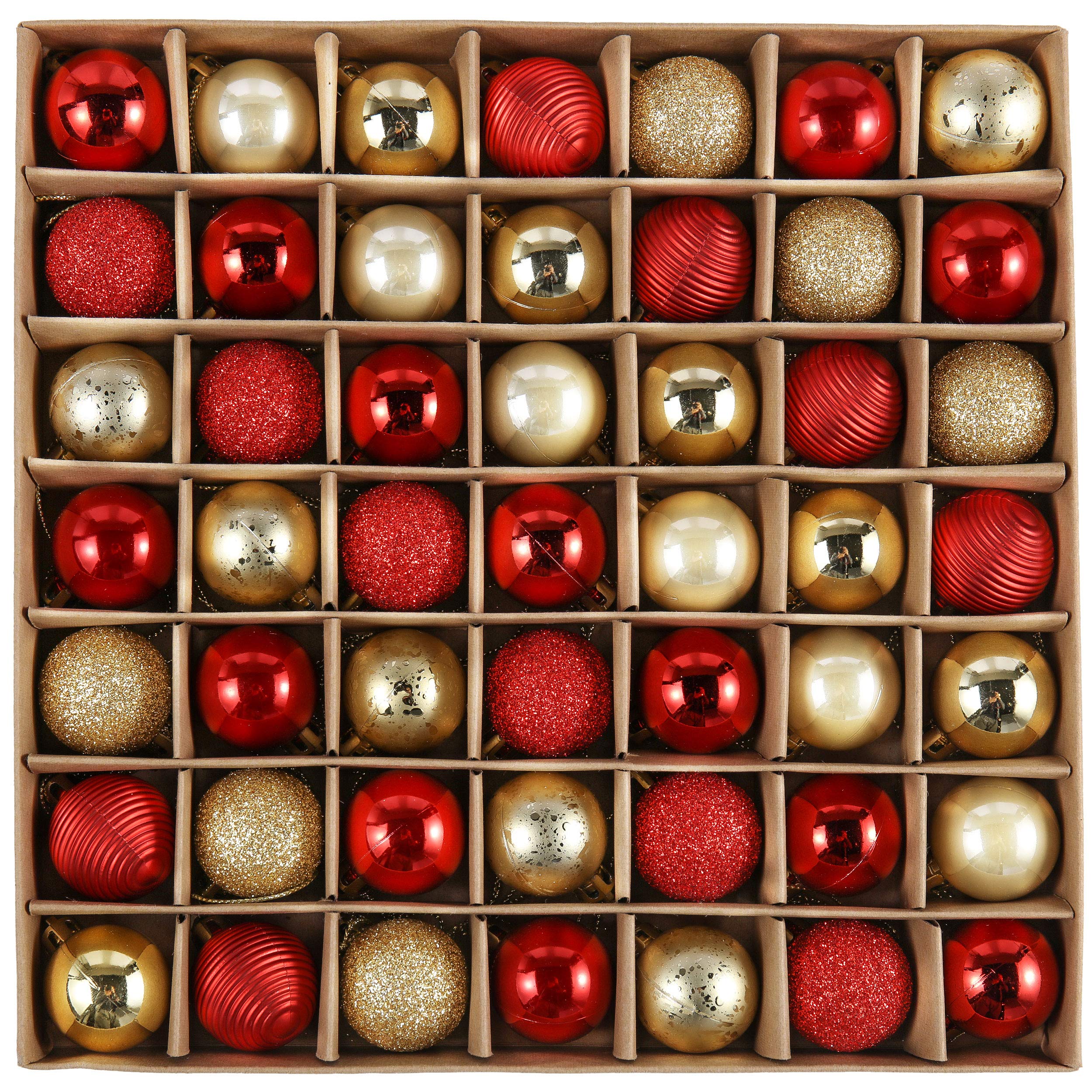 Valery Madelyn Christmas Baubles for Christmas Tree Decoration，49pcs ...