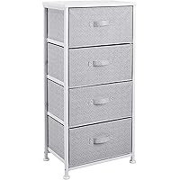 Amazon Basics Fabric 5-Drawer Storage Organizer Unit for Closet, White ...