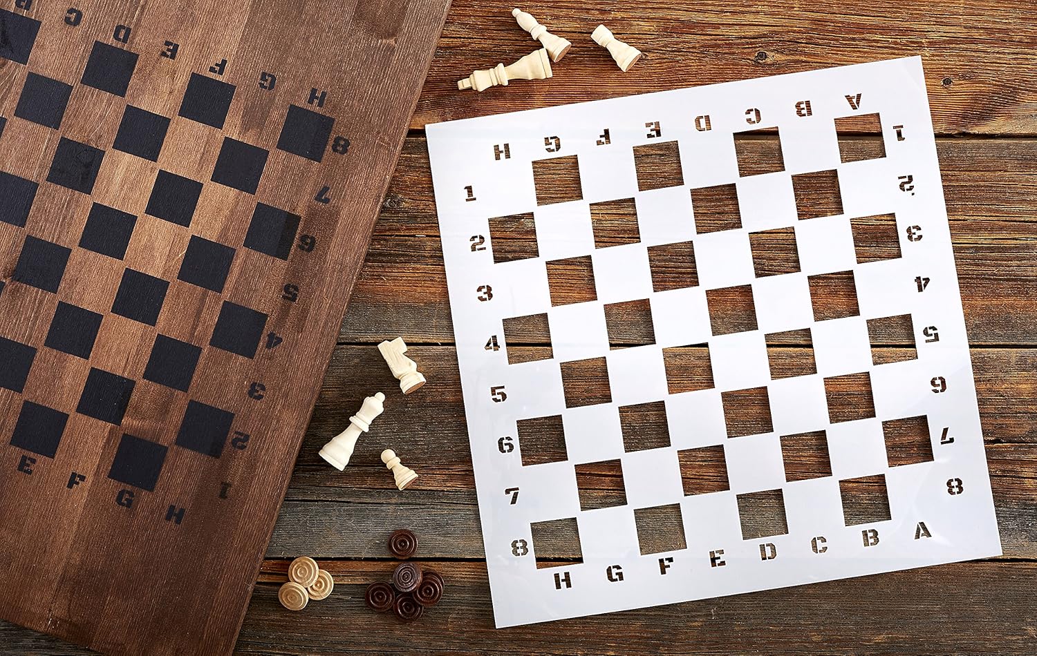 Large CHECKERBOARD STENCIL For Painting On Wood Furniture Tables large-checkerboard-stencil-for-painting-on-wood-furniture-tables