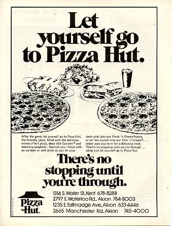 Amazon.com: Pizza Hut Vintage Magazine Ad- "Let yourself go to Pizza ...