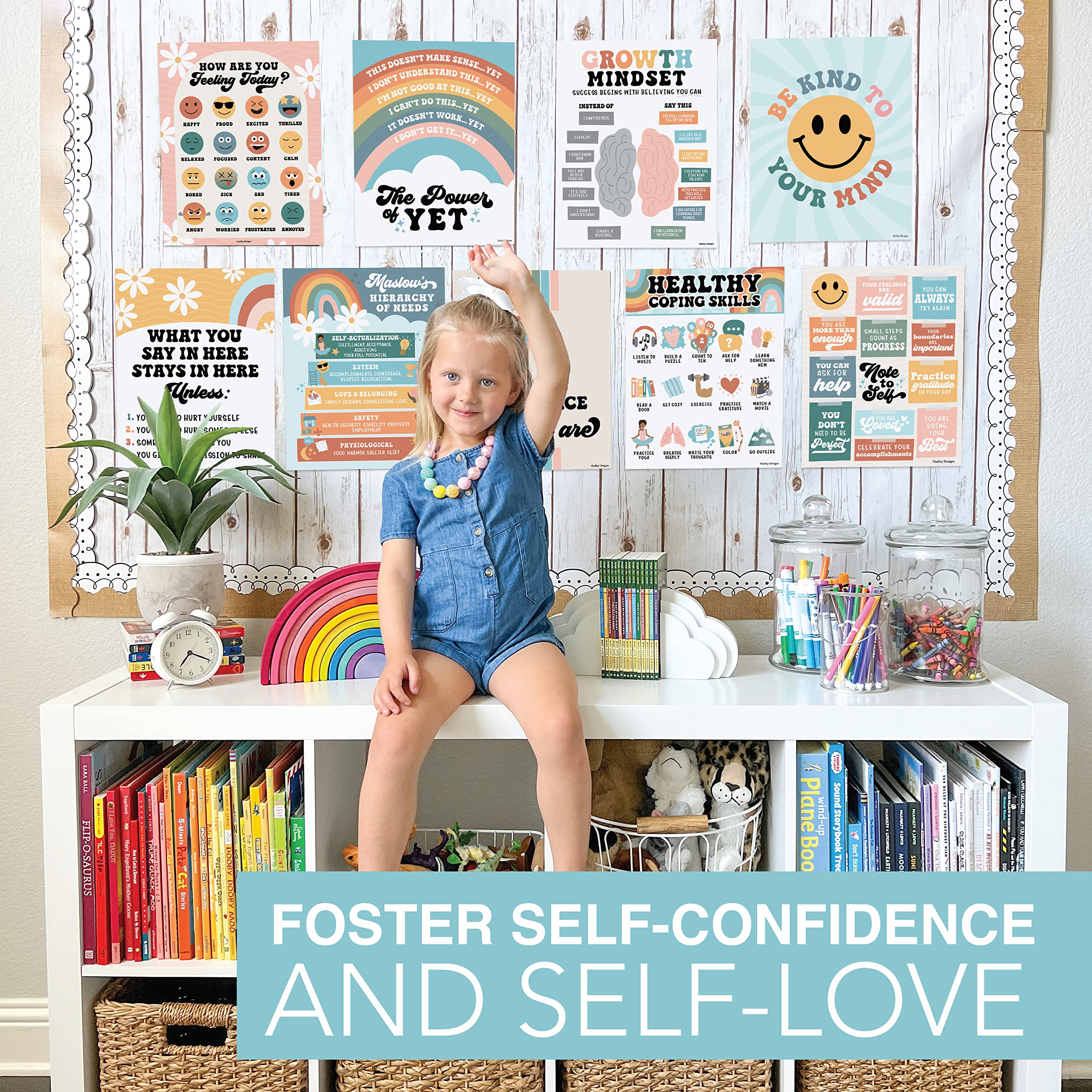 Mua Hadley Designs 9 Retro Mental Health Posters For Classroom ...