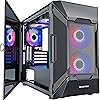 MUSETEX Mesh MATX (Micro-ATX) Case 5 PCS ARGB Fans Pre-Installed 2 × ...