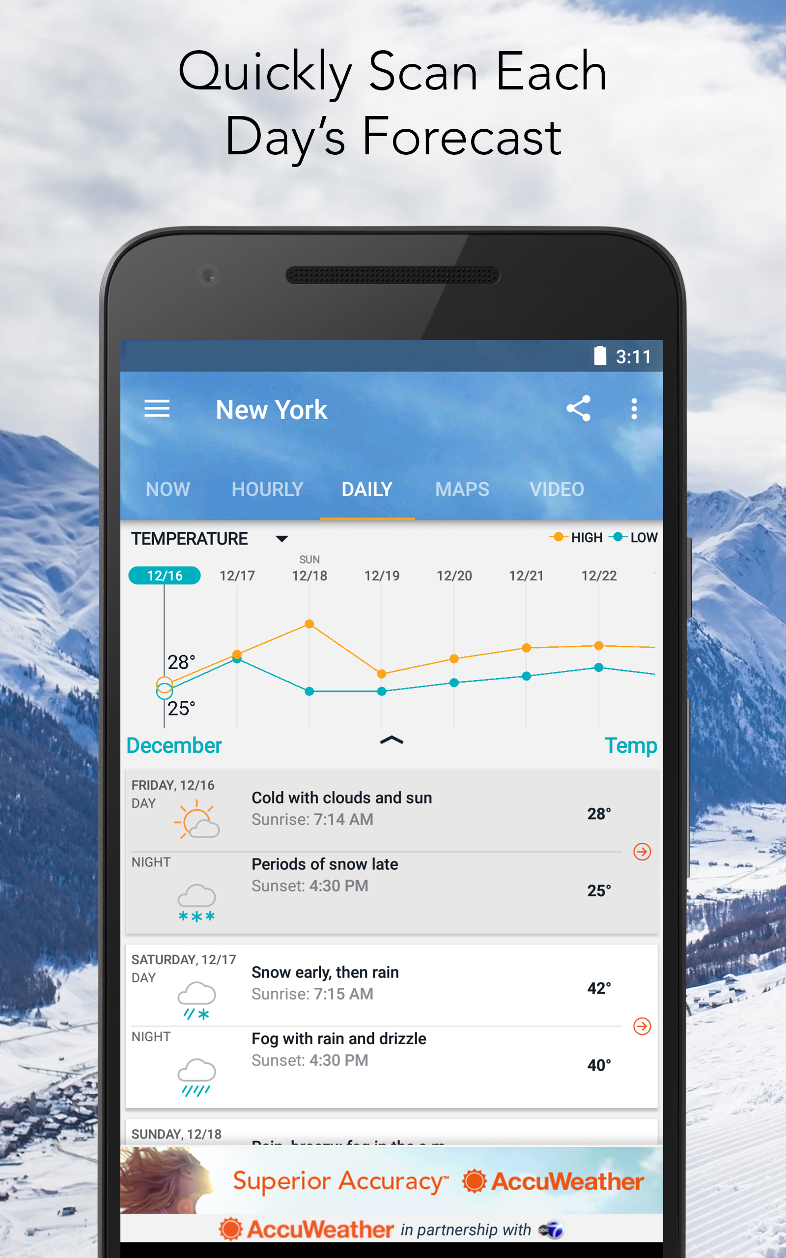 AccuWeather with Superior Accuracy™:Amazon.com:Appstore for Android
