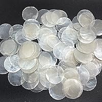 Amazon.com: PEPPERLONELY 100 PC Round Natural Capiz Sea Shells, 1 Inch ...