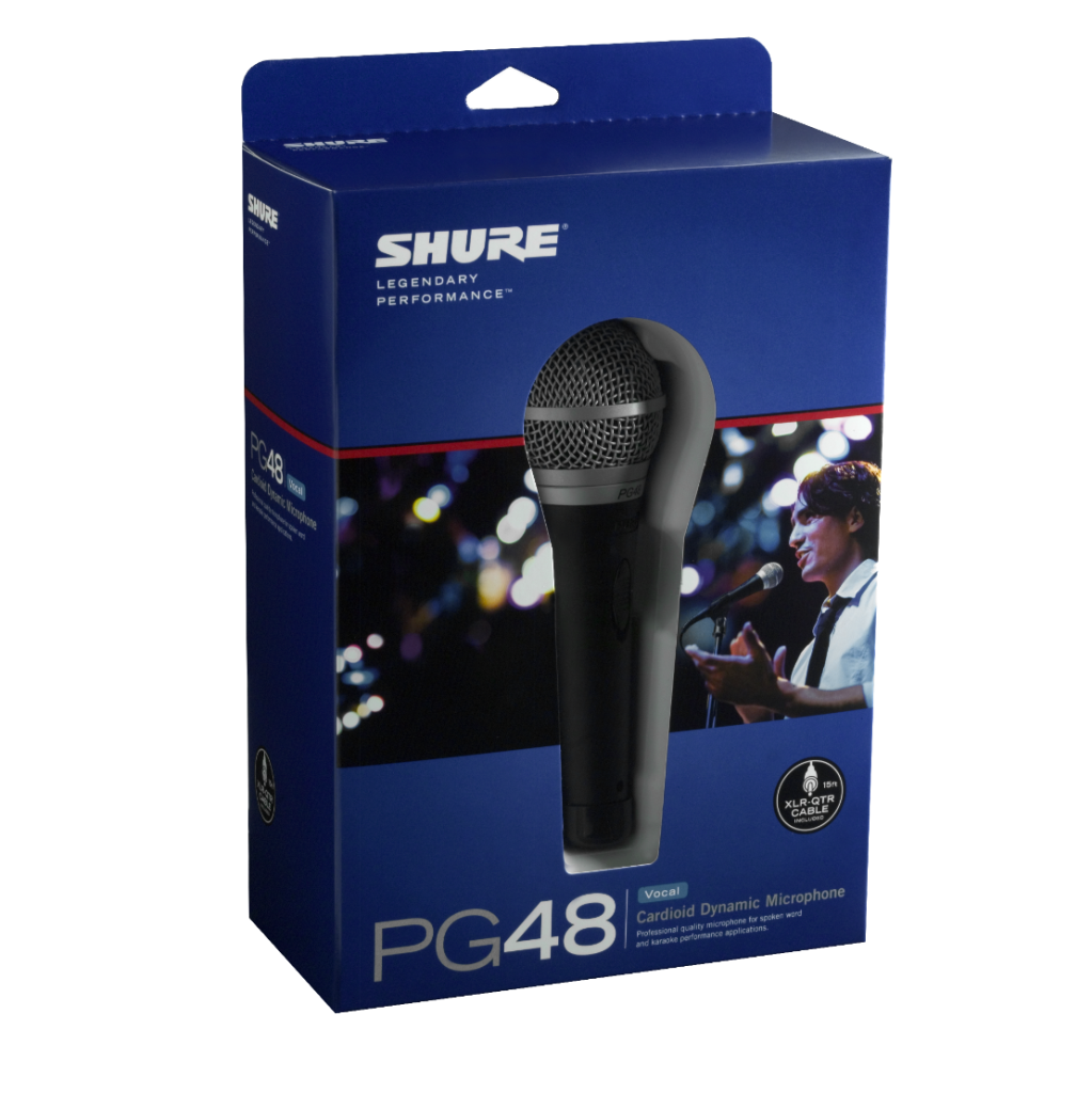 Shure PG48 - QTR Micrófono (Etapa/rendimiento, -52 decibel, 70 - 15000 ...