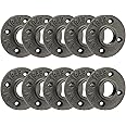 1" Heavy Duty Floor Flange, Home TZH 10 Pack Malleable iron Pipe Flange ...