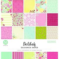 Amazon.com: ColorBok 68230C Designer Paper Pad Delilah, 12" x 12