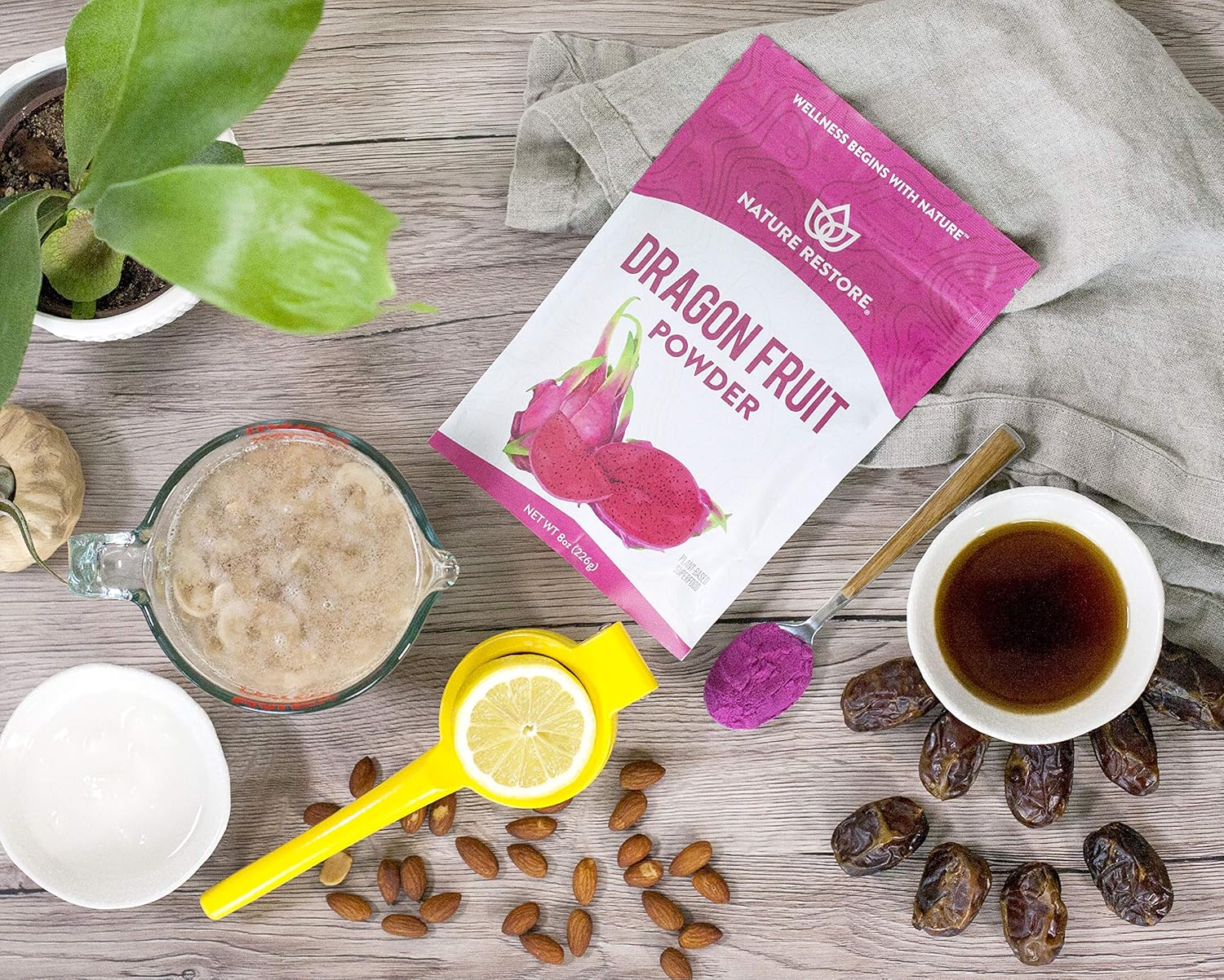 Pink Pitaya Powder, 8 Ounces, Non GMO, Gluten Free, Vegan, Packaged ...