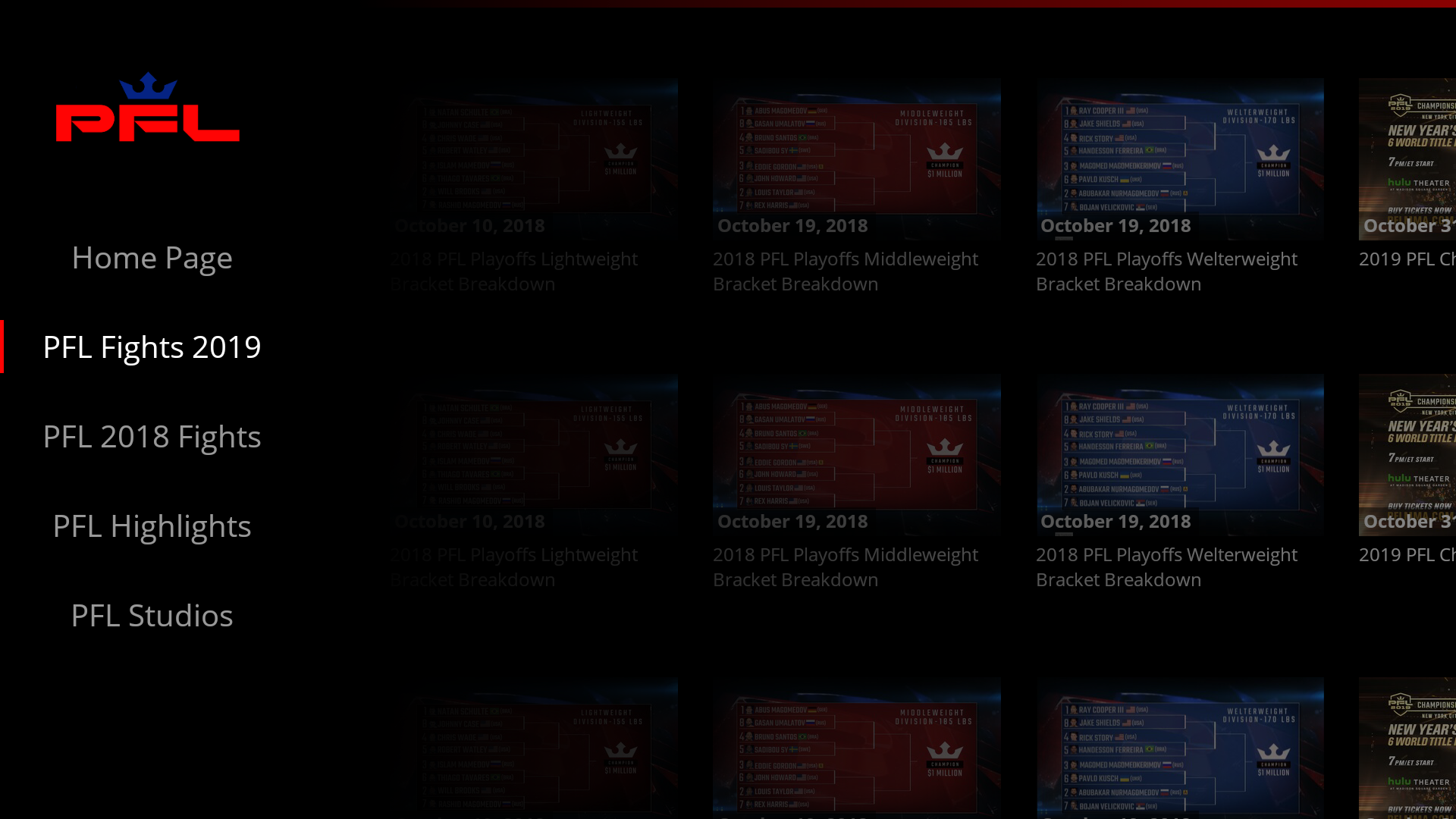 PFL Fight Central powered by SmartCage:Amazon.com:Appstore for Android