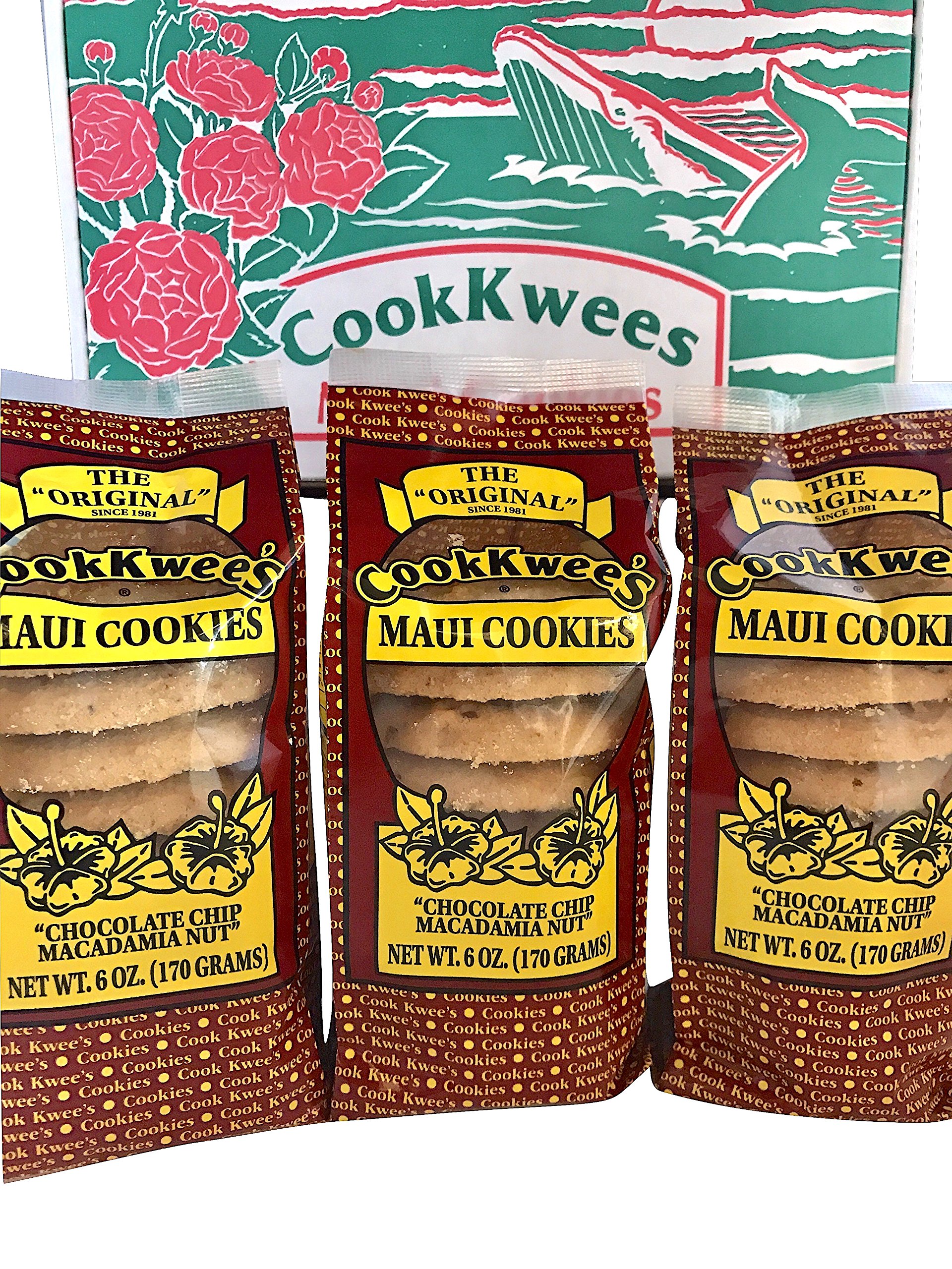 Amazon.com: The Original Maui CookKwees Hawaii Cookies 3 Pack- 6 oz ...