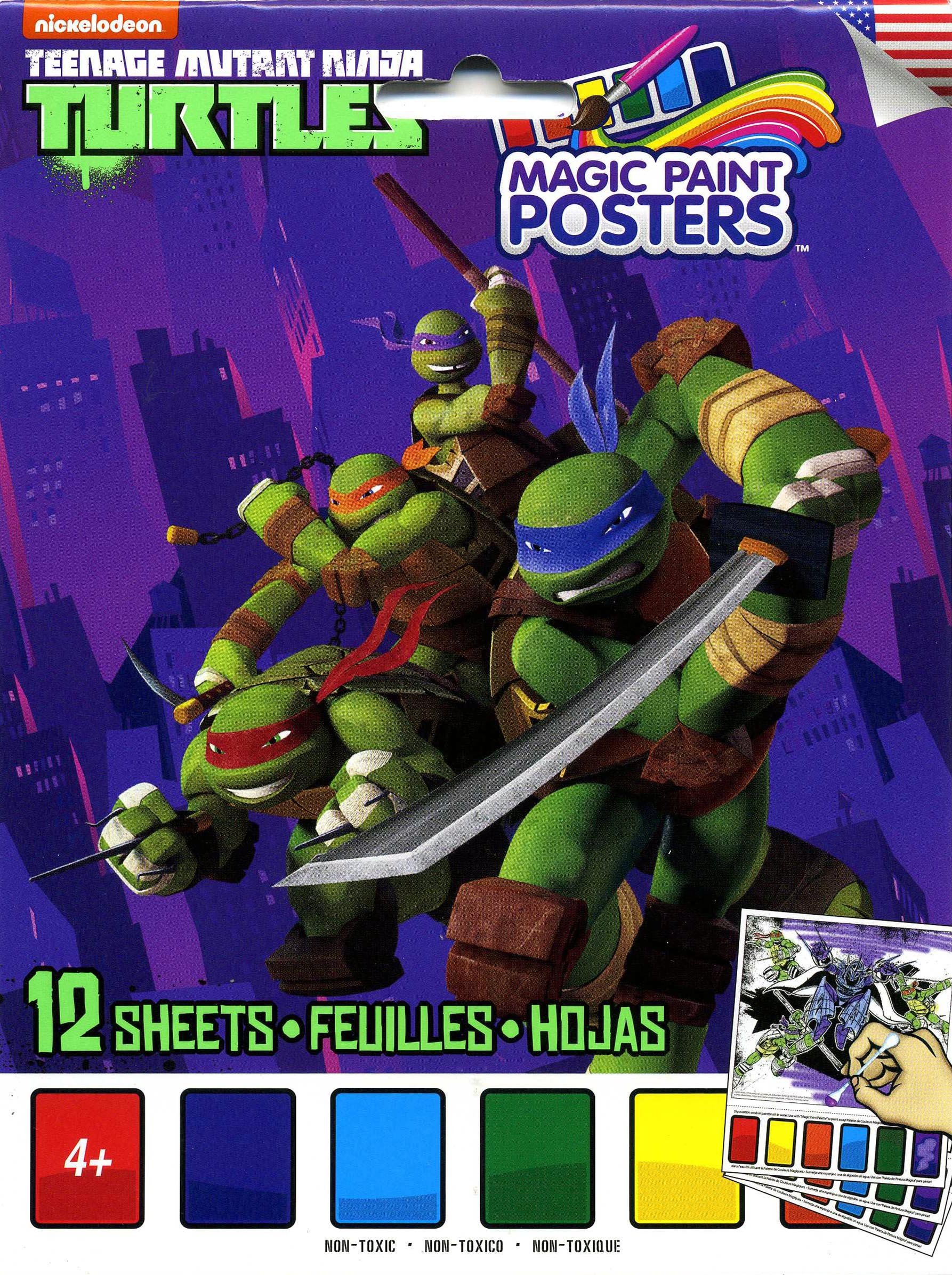 Buy Nickelodeon Teenage Mutant Ninja Turtles Magic Paint s (12 Sheets ...