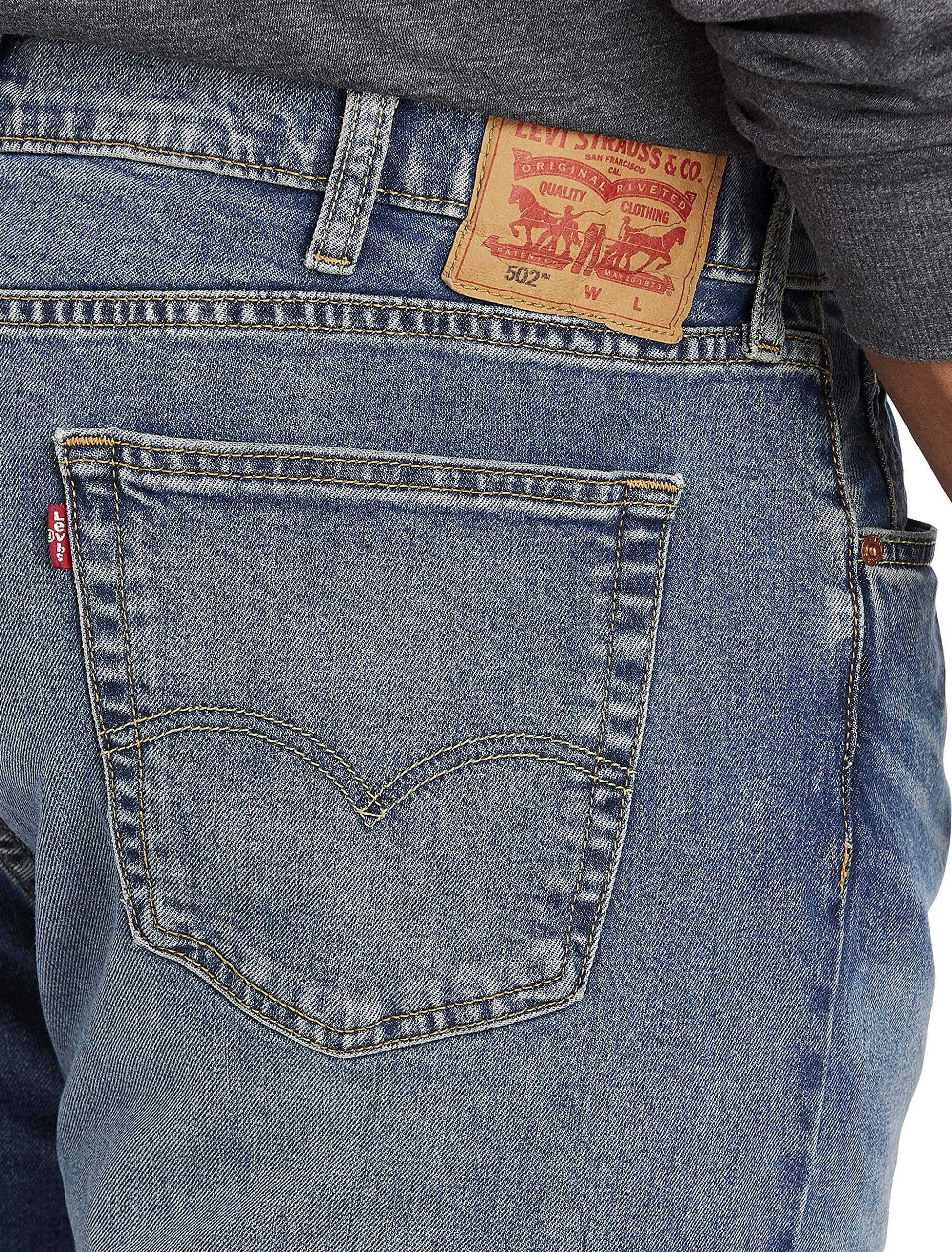 Levi%27s+Men%27s+502+Regular+Taper+Jean+Rosefinch+42Wx32L for sale ...