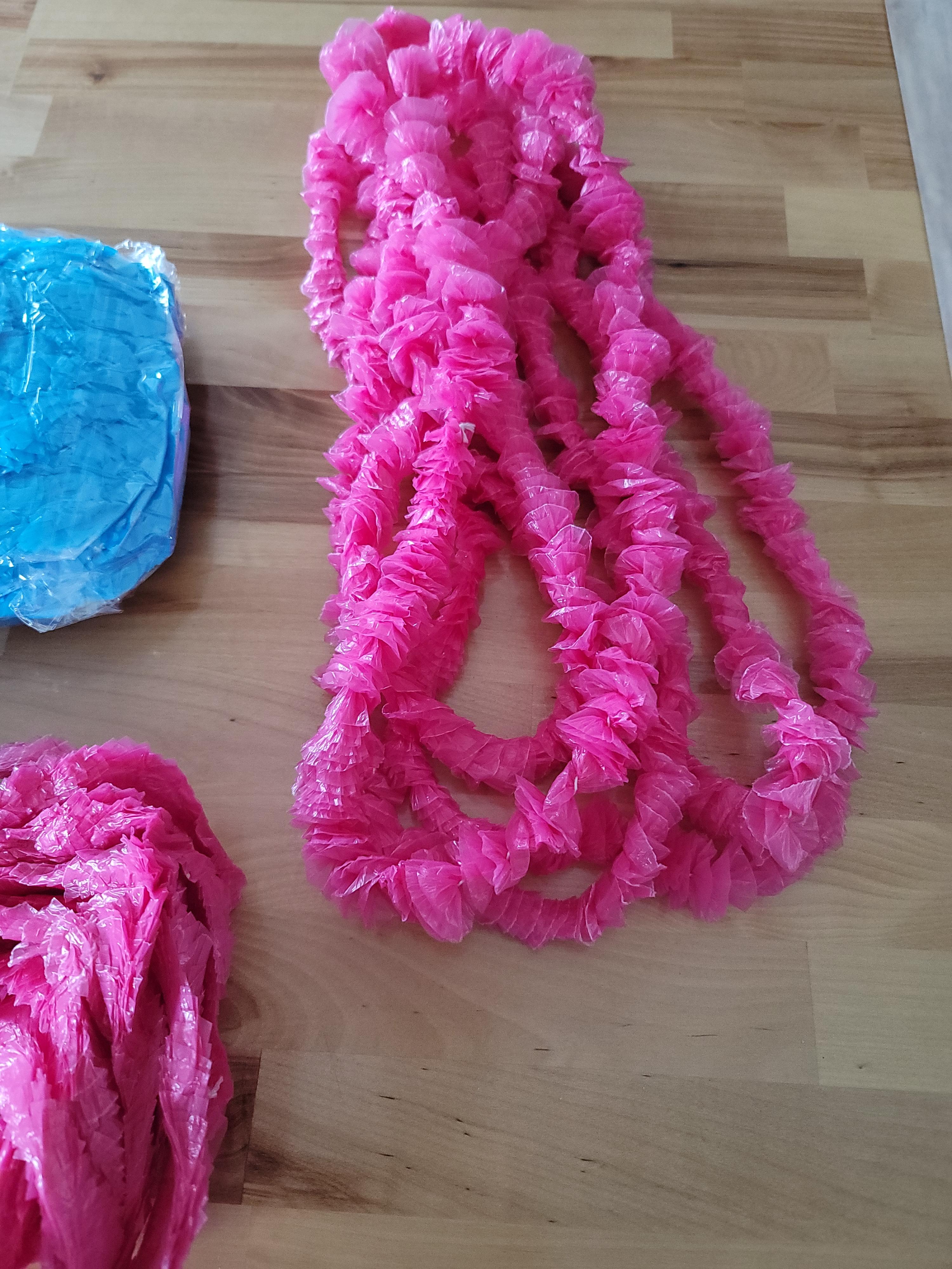 $3/mo - Finance 54 Pieces Baby Gender Reveal Leis Includes 27 Blue Leis ...